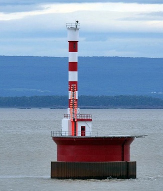 Banc du Cap Brûlé Lighthouse, Quebec Canada at Lighthousefriends.com