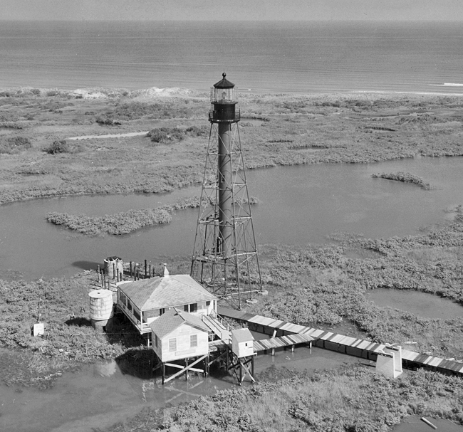 Chandeleur Island Lighthouse, Louisiana at Lighthousefriends.com