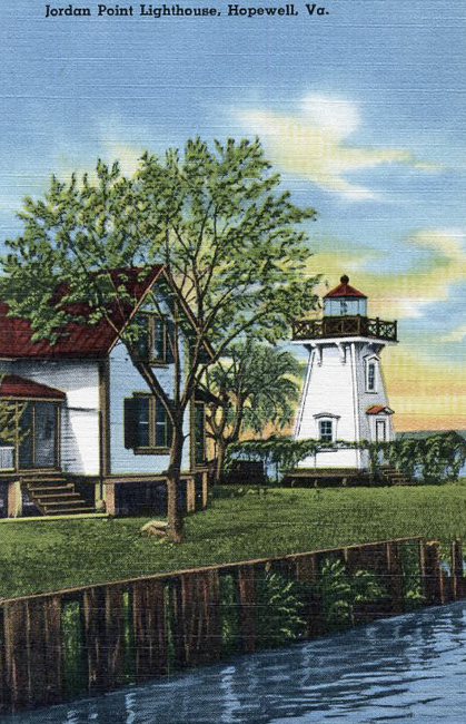 Jordan Point Lighthouse, Virginia at Lighthousefriends.com