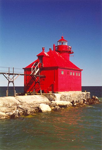 Sturgeon Bay Ship Canal Pierhead Lighthouse, Wisconsin at ...